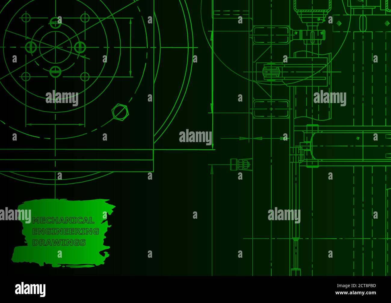 Vector engineering illustration. Computer aided design systems ...