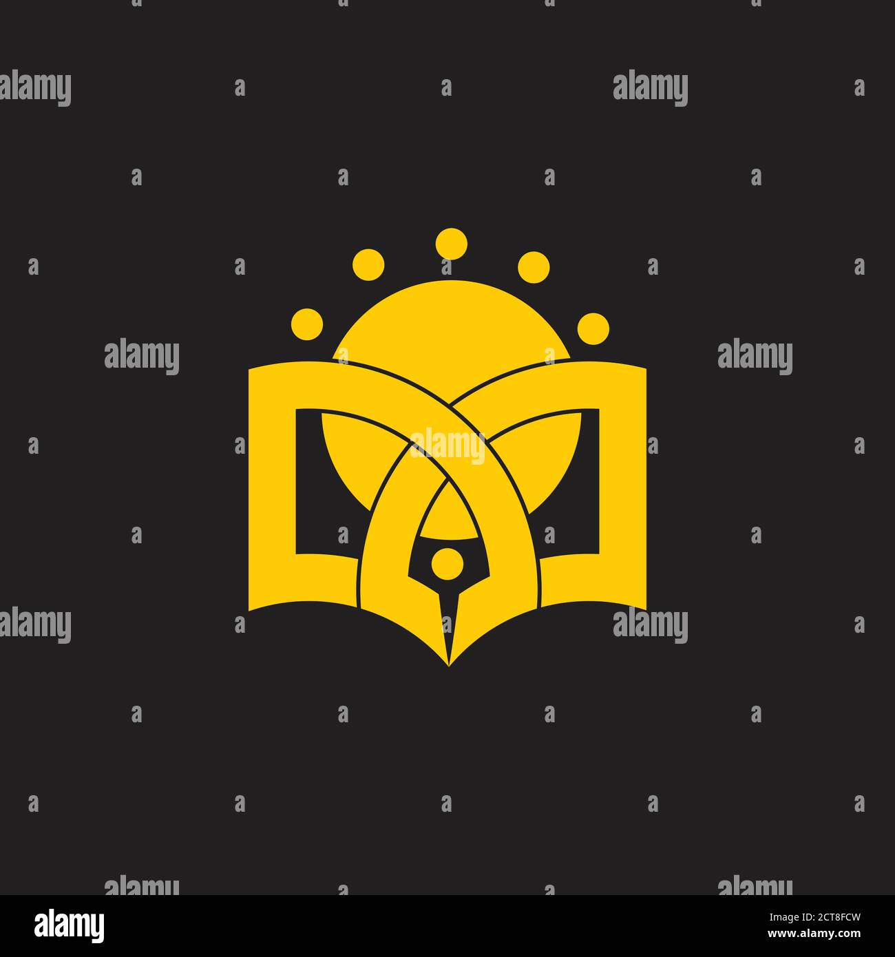 book moon learning education logo vector Stock Vector Image & Art - Alamy