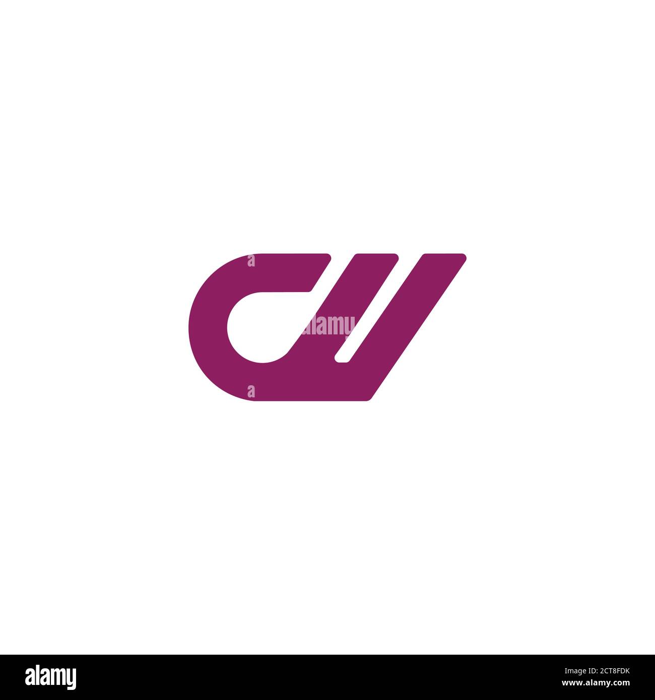 letter cw simple geometric line symbol logo vector Stock Vector Image ...