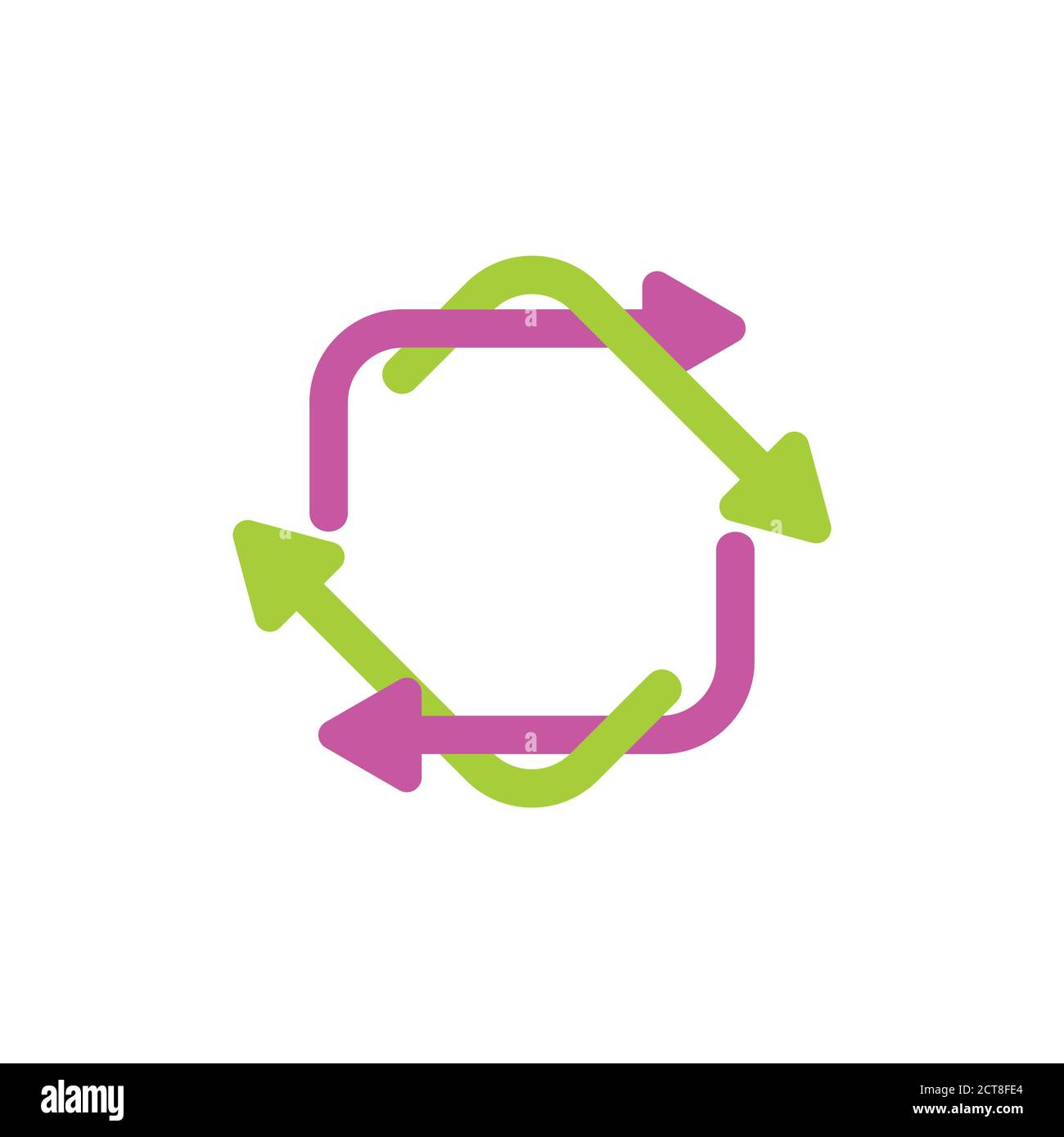 circle linked rotation arrow symbol logo vector Stock Vector Image ...