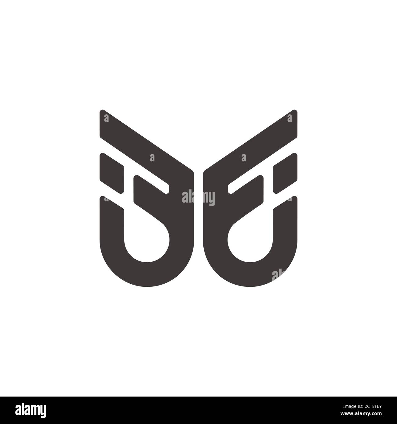 letter fj simple wing shape symbol geometric logo vector Stock Vector ...