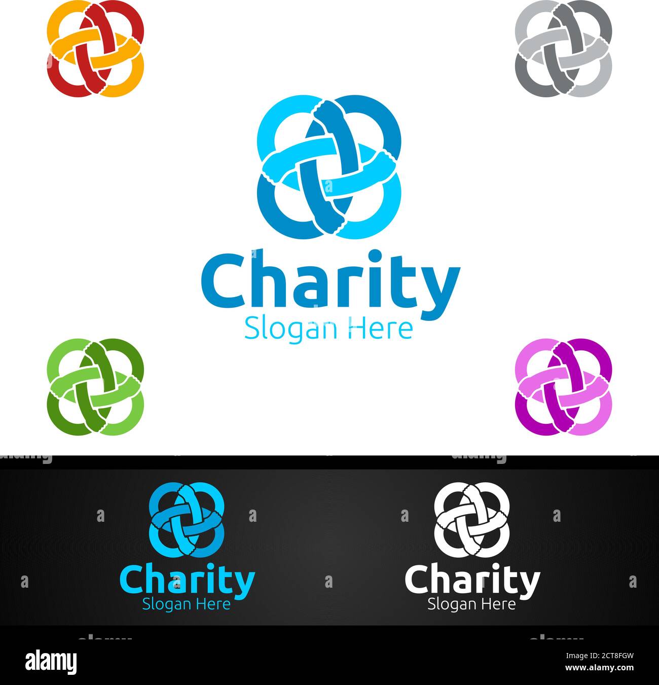 Infinity Helping Hand Charity Foundation Creative Logo for Voluntary ...