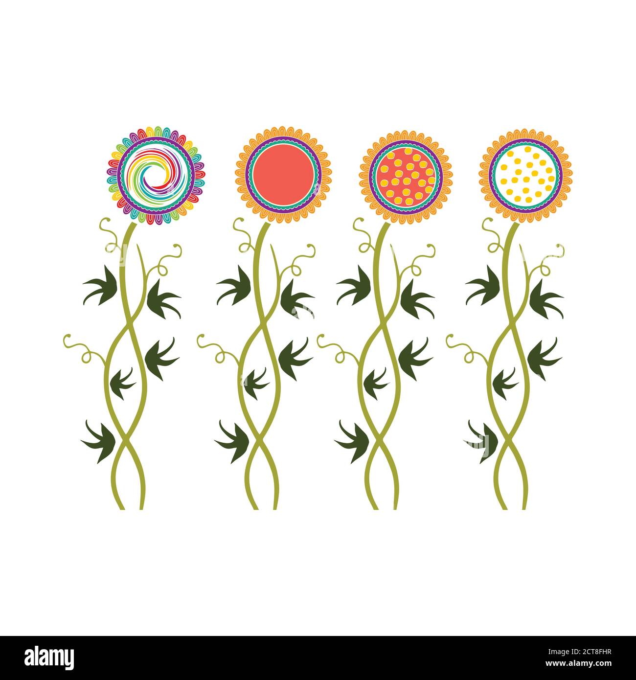 A vector illustration of whimsical flower Stock Vector Image & Art - Alamy