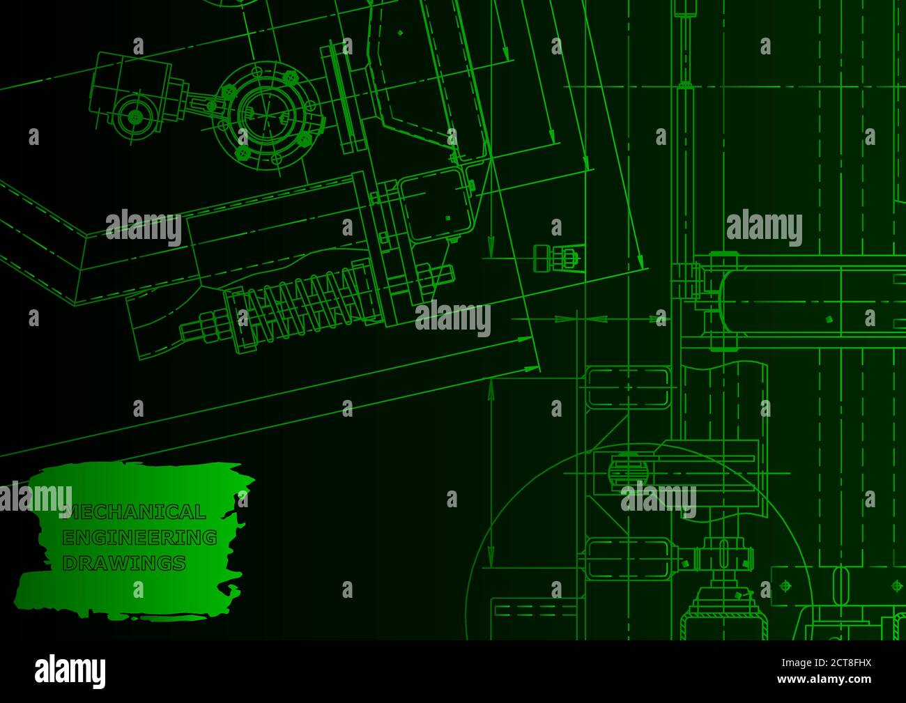 Mechanical engineering drawing. Machine-building industry. Technical ...