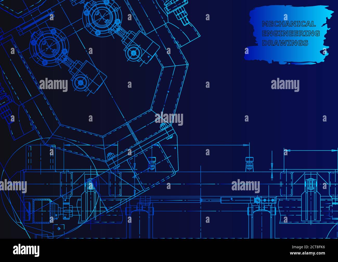 Mechanical instrument making. Technical illustration. Vector ...