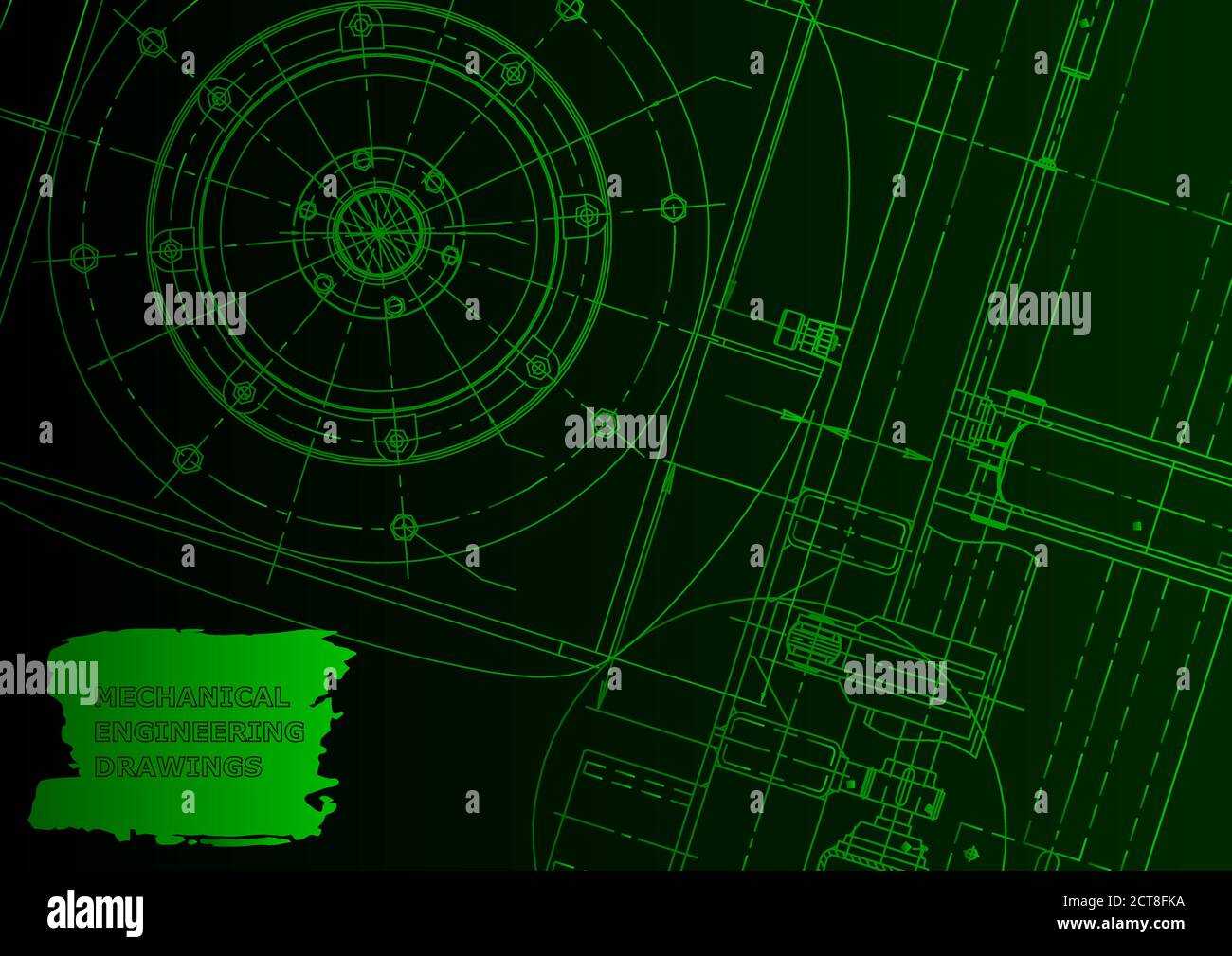 Cover. Vector engineering illustration. Blueprint, flyer, banner ...