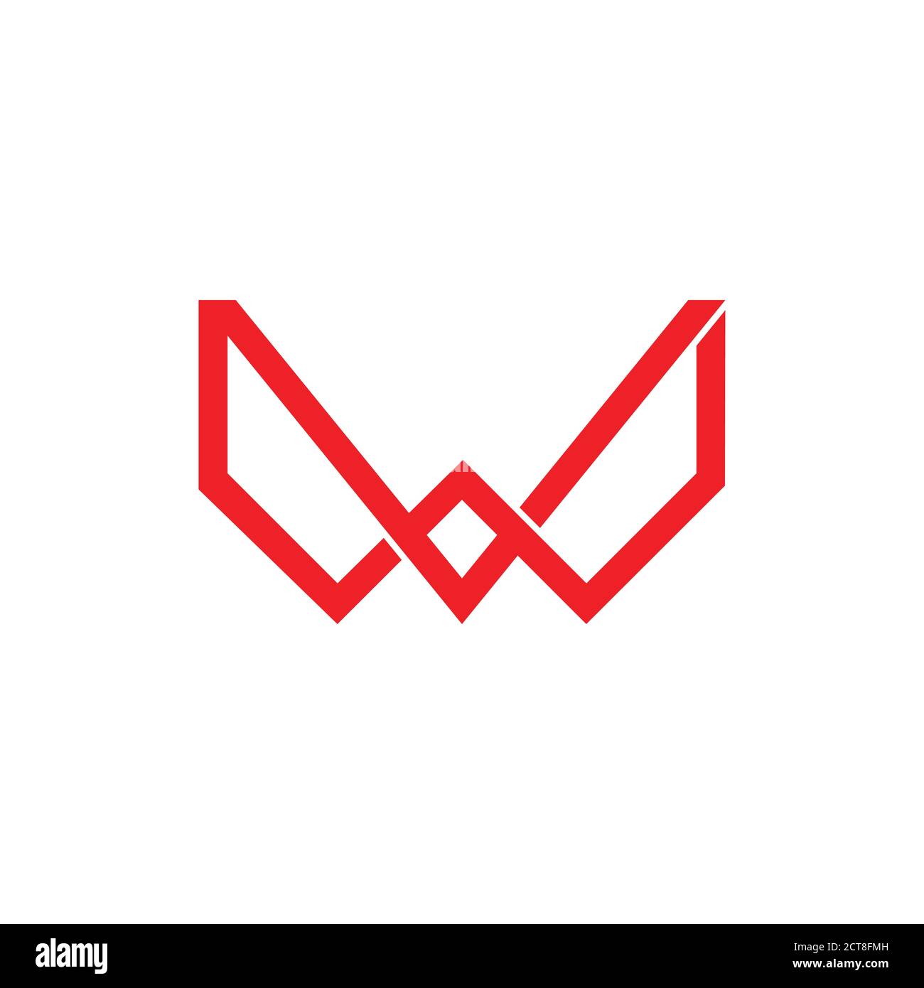 abstract letter wv simple linked line logo vector Stock Vector Image ...