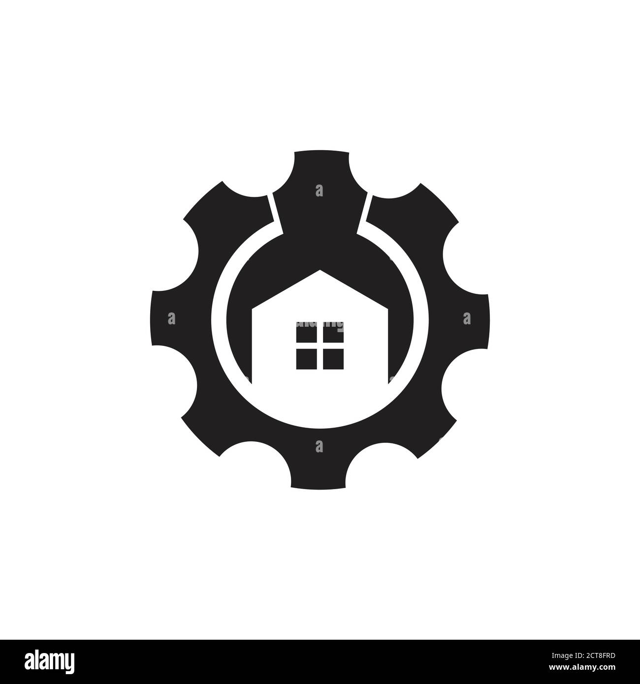 home cog machine adjustable wrench logo vector Stock Vector Image & Art ...