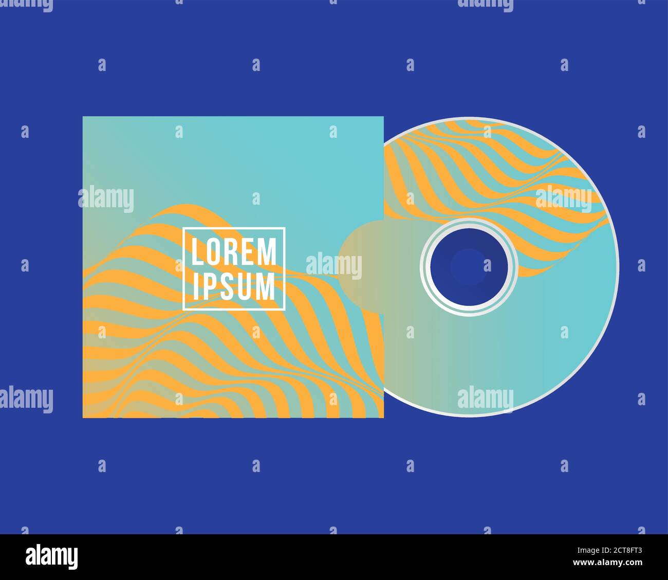 Mockup cd with box design of corporate identity template and branding ...