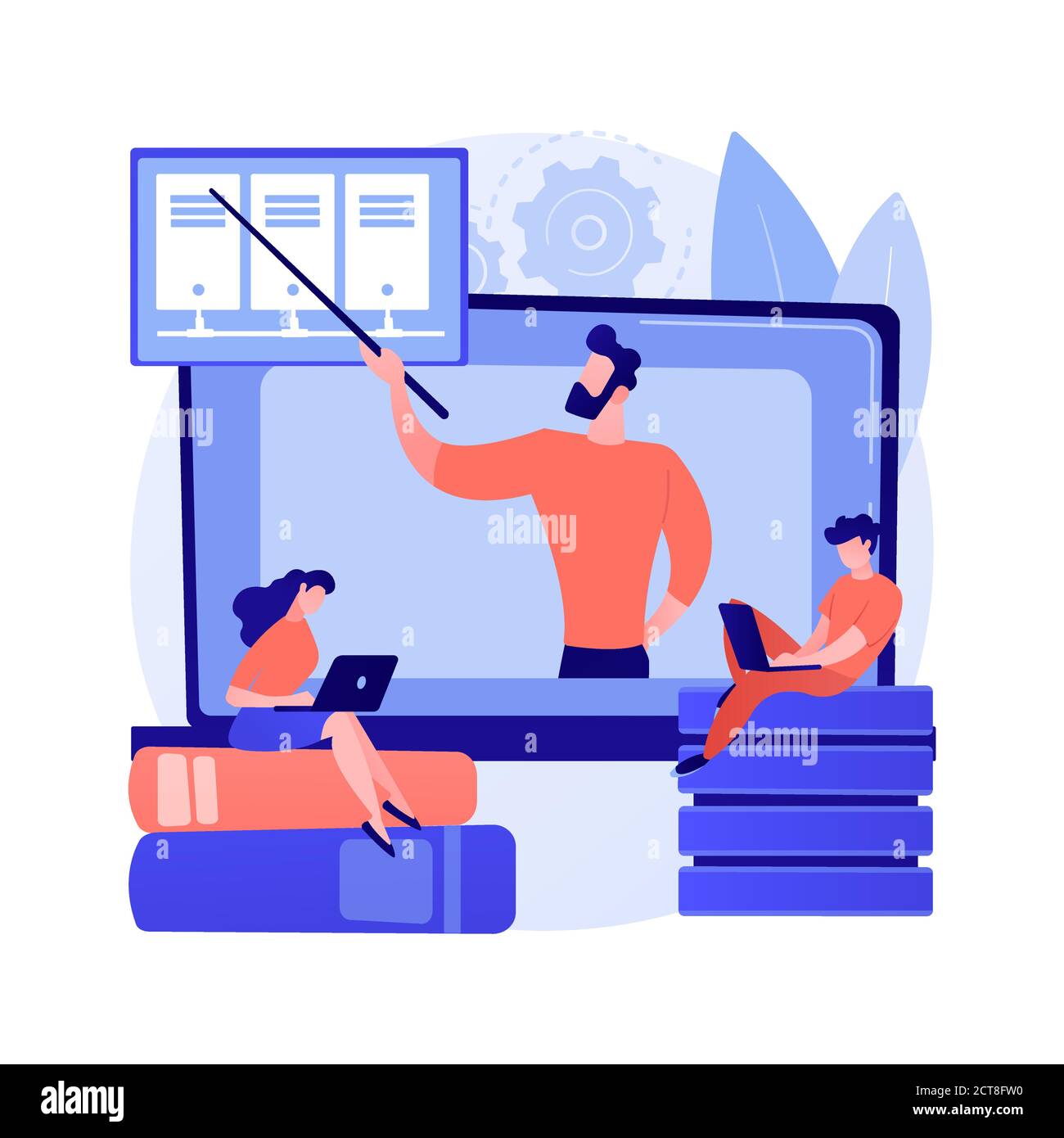 Online big data courses abstract concept vector illustration Stock ...