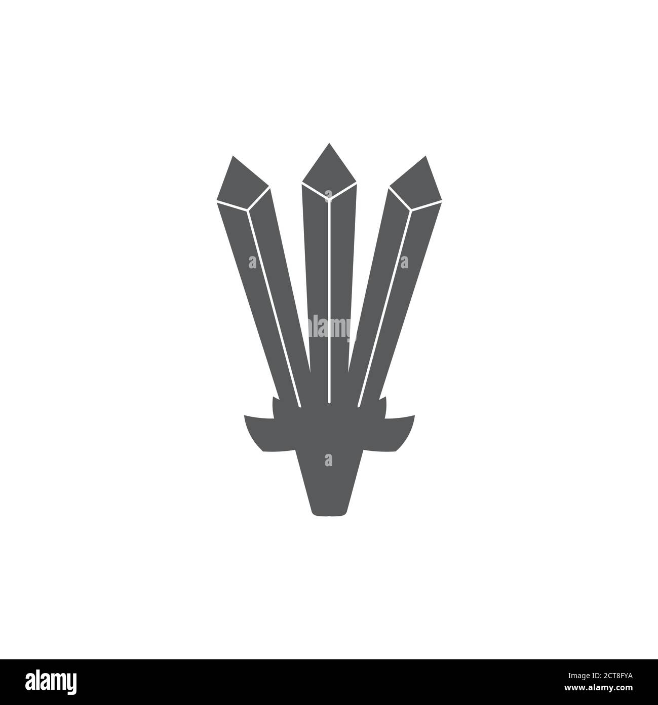 three sword geometric logo Stock Vector Image & Art - Alamy