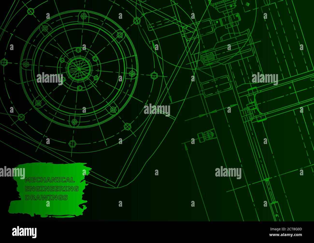 Cover. Vector engineering illustration. Blueprint, flyer, banner ...