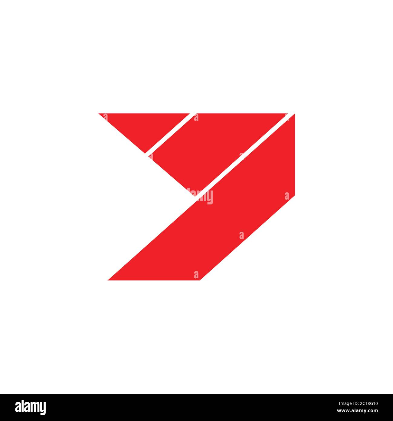 number 7 paper arrow logo vector Stock Vector Image & Art - Alamy