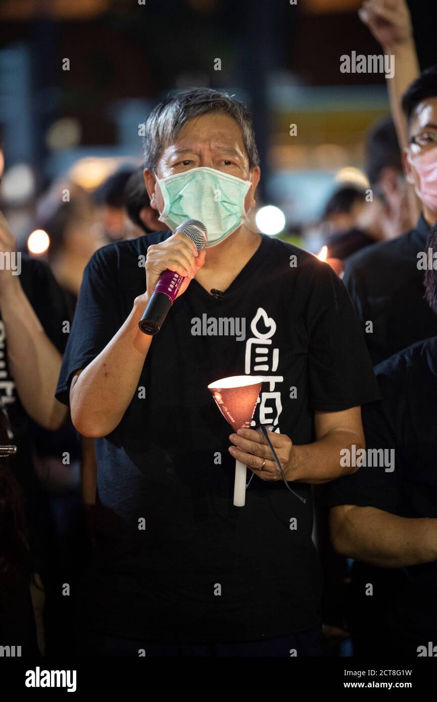 HONG KONG,HONG KONG SAR,CHINA: JUNE 4th 2020. Activist Lee Cheuk-yan ...