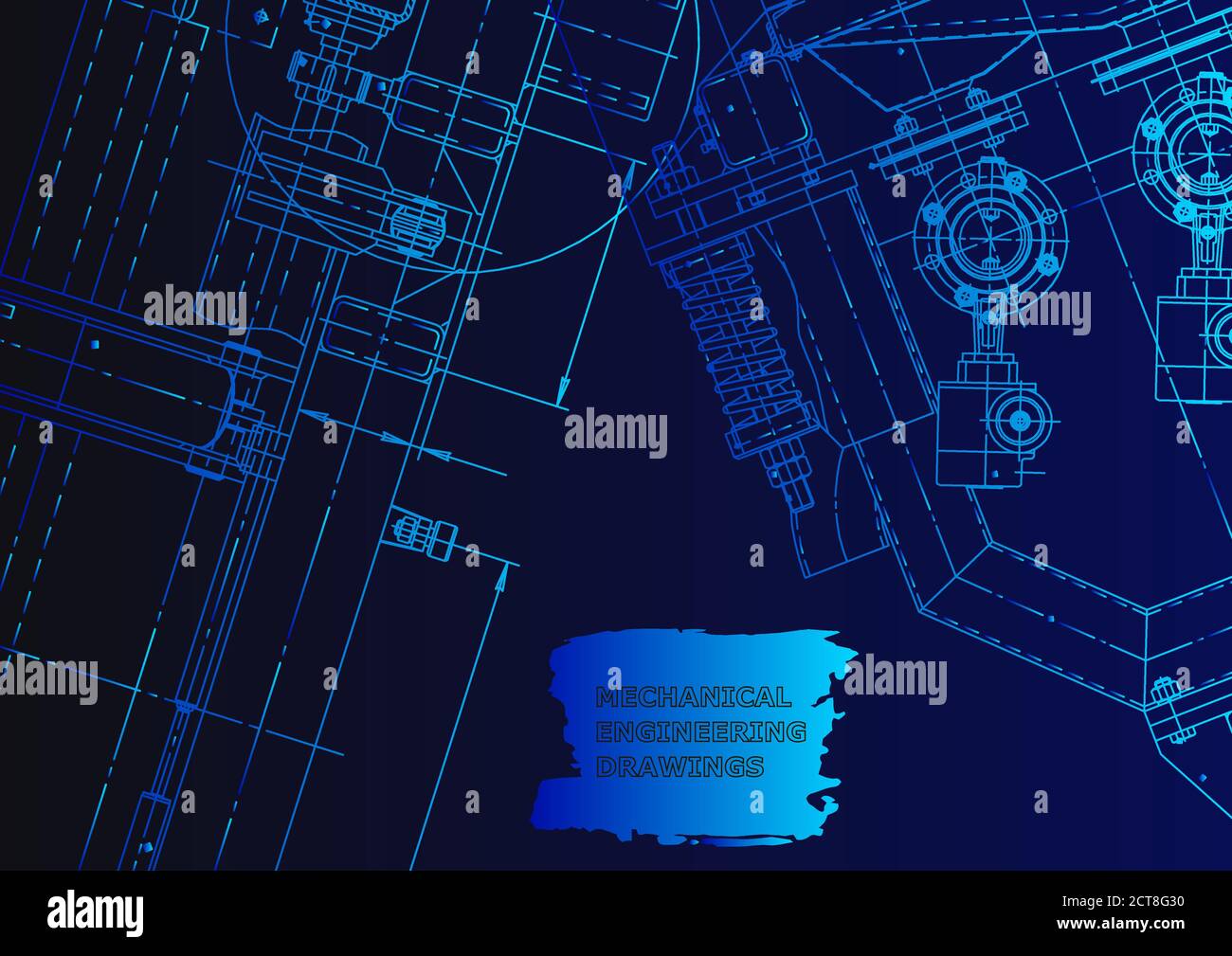 Vector engineering illustration. Computer aided design systems ...