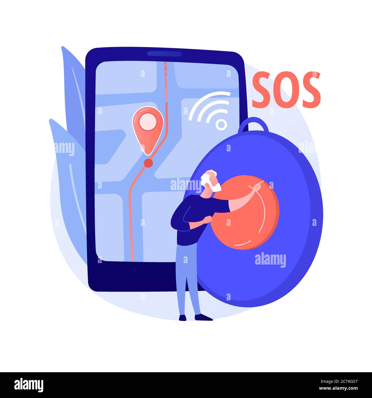 Personal emergency button abstract concept vector illustration Stock ...