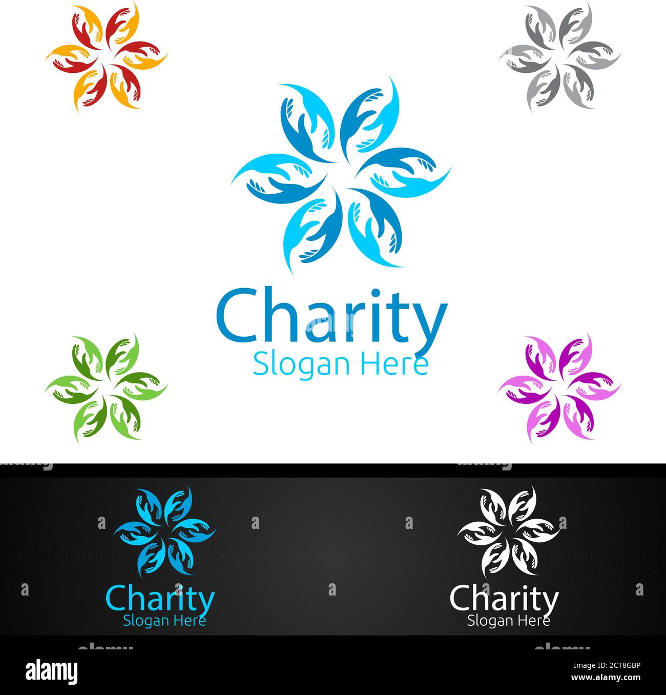 Helping Hand Charity Foundation Creative Logo for Voluntary Church or ...