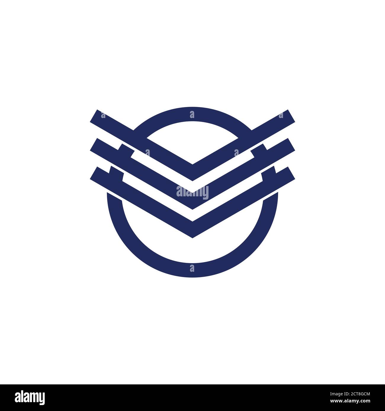 stripes arrow motion circle geometric logo vector Stock Vector Image ...