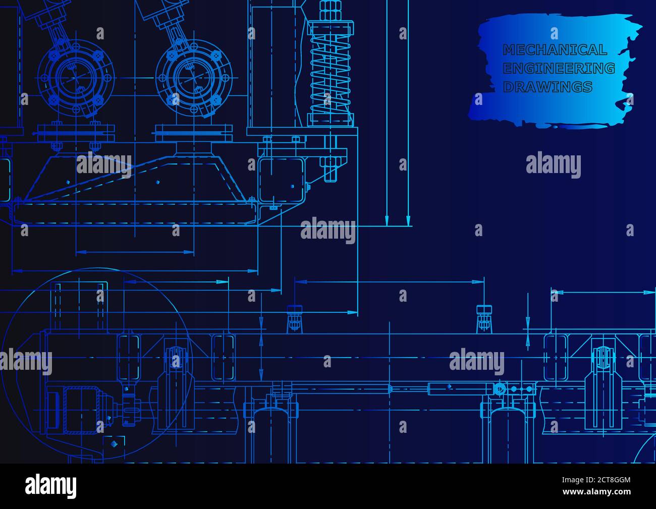 Mechanical instrument making. Technical illustration, abstract ...