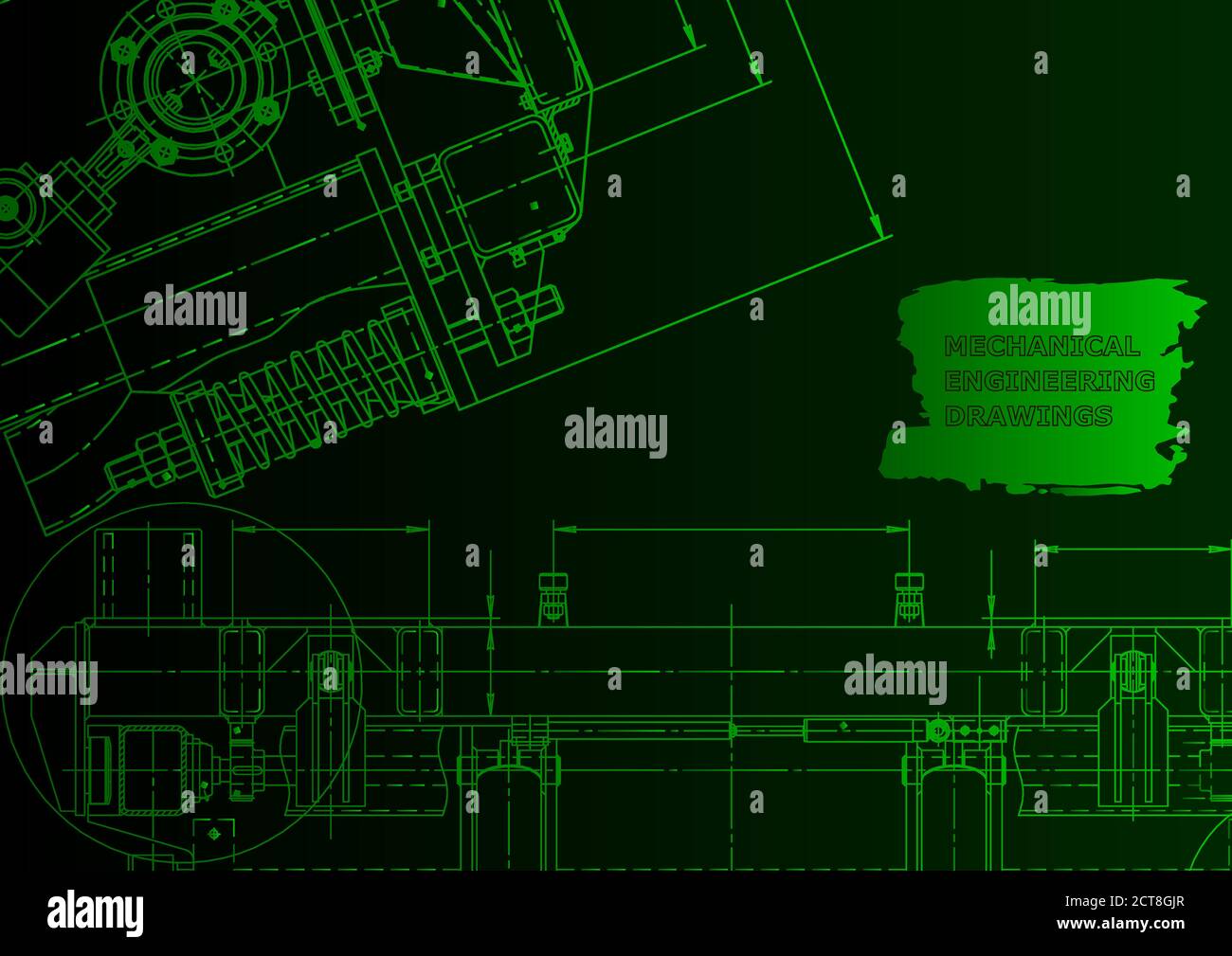 Mechanical instrument making. Technical illustration. Vector drawing ...
