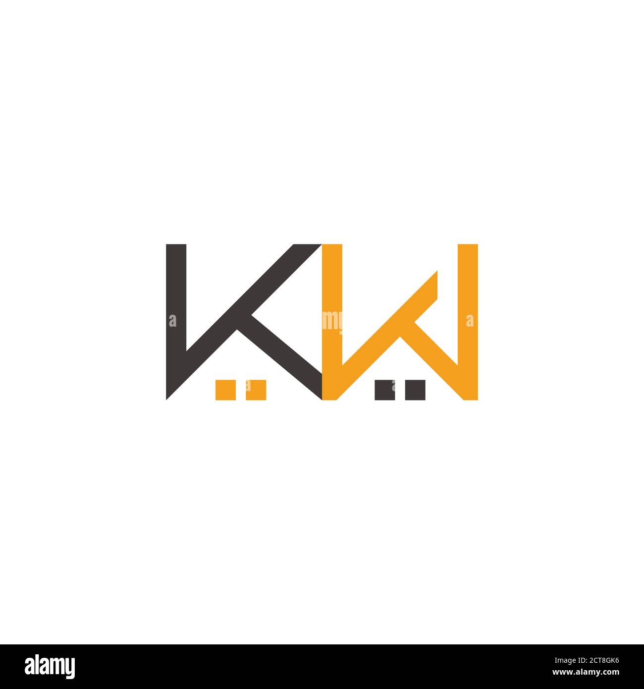 letter kw simple geometric home symbol colorful line logo vector Stock ...