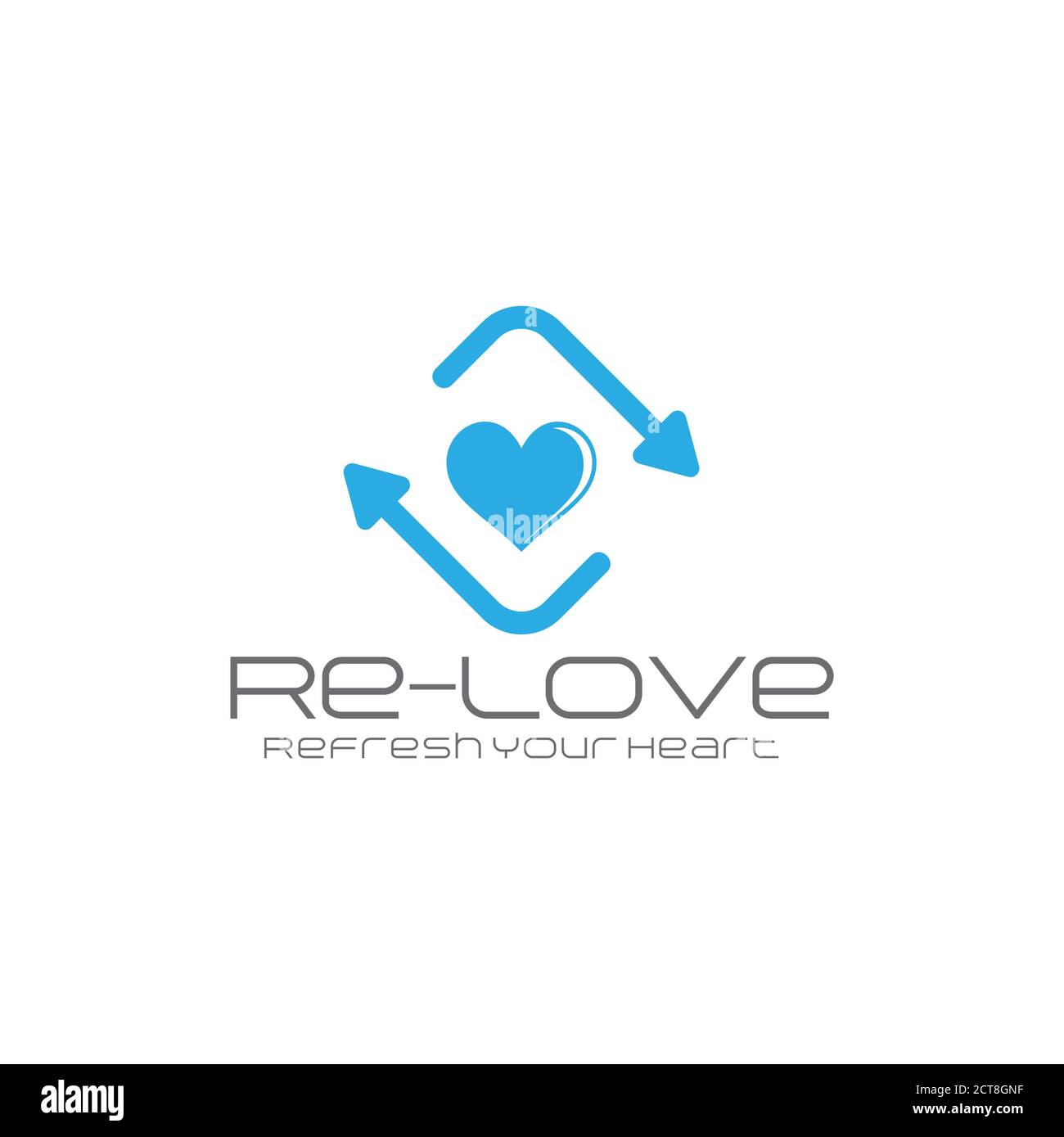 refresh your love symbol logo vector Stock Vector Image & Art - Alamy
