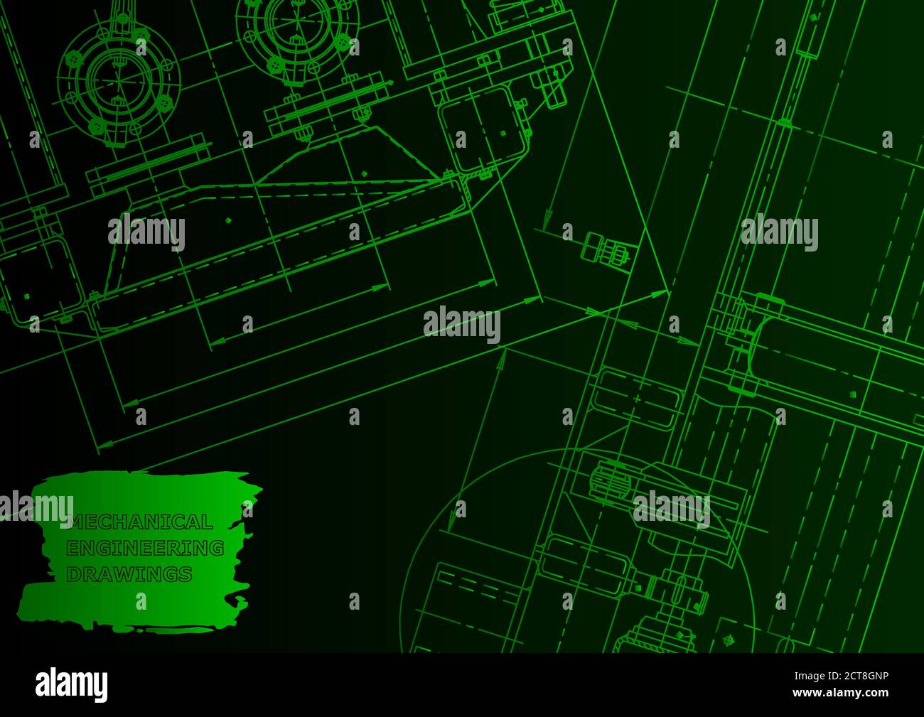 Sketch. Mechanical engineering drawing. Technical illustrations ...