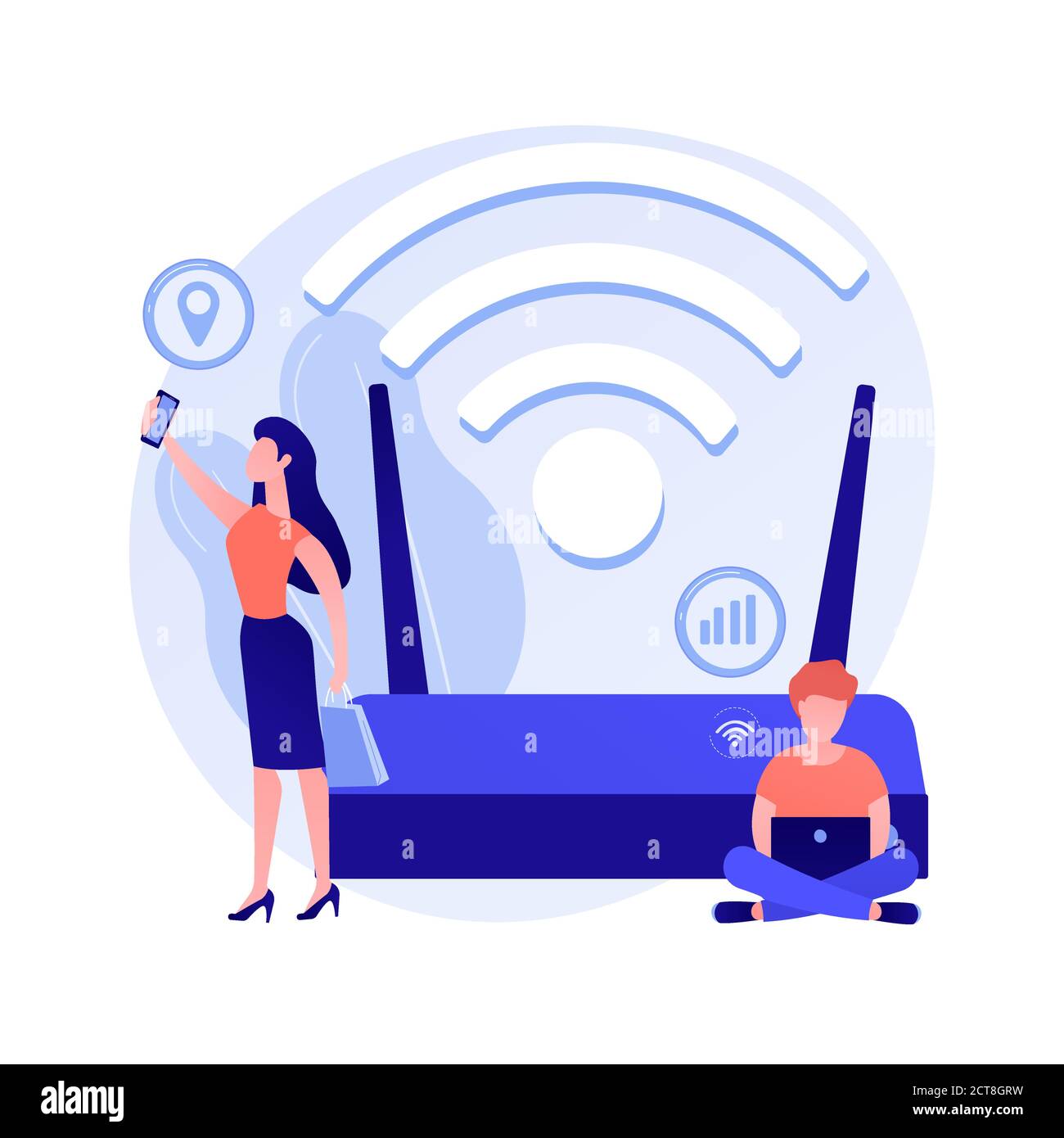 Wi-fi connection abstract concept vector illustration Stock Vector ...