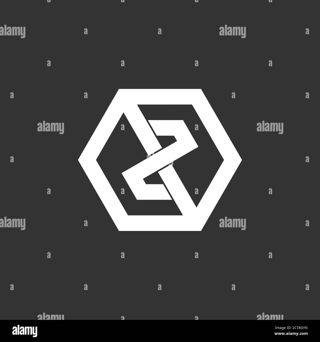 letter z hexagonal logo vector Stock Vector Image & Art - Alamy