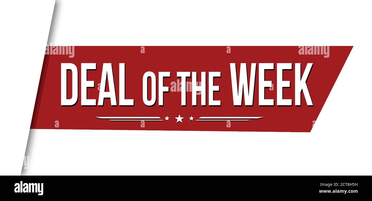 Deal of the week banner design on white background, vector illustration ...