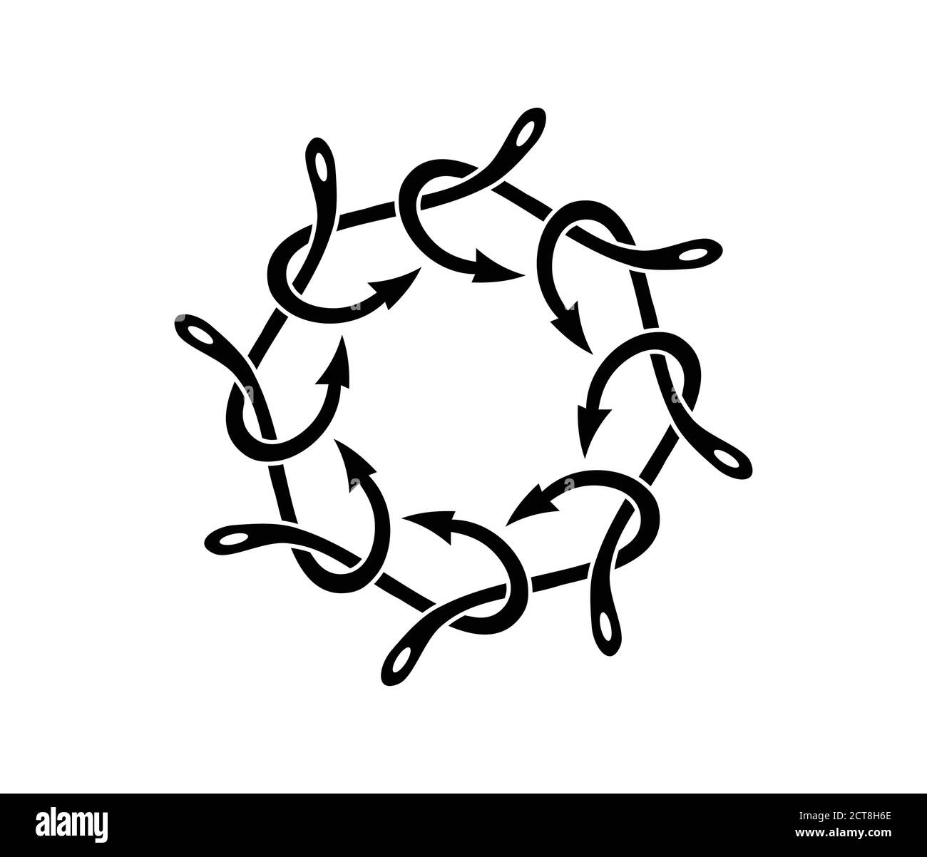 A vcetor illustration of fish hook logo sign Stock Vector Image & Art ...