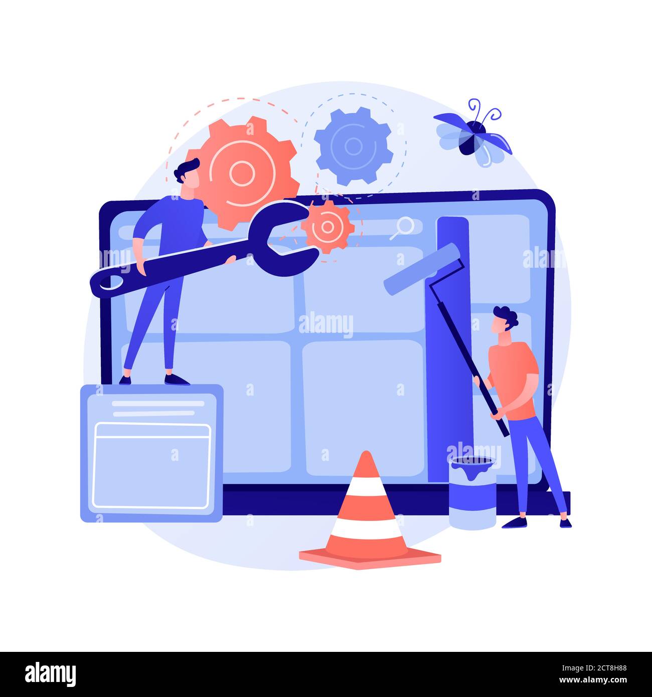Website maintenance abstract concept vector illustration Stock Vector ...
