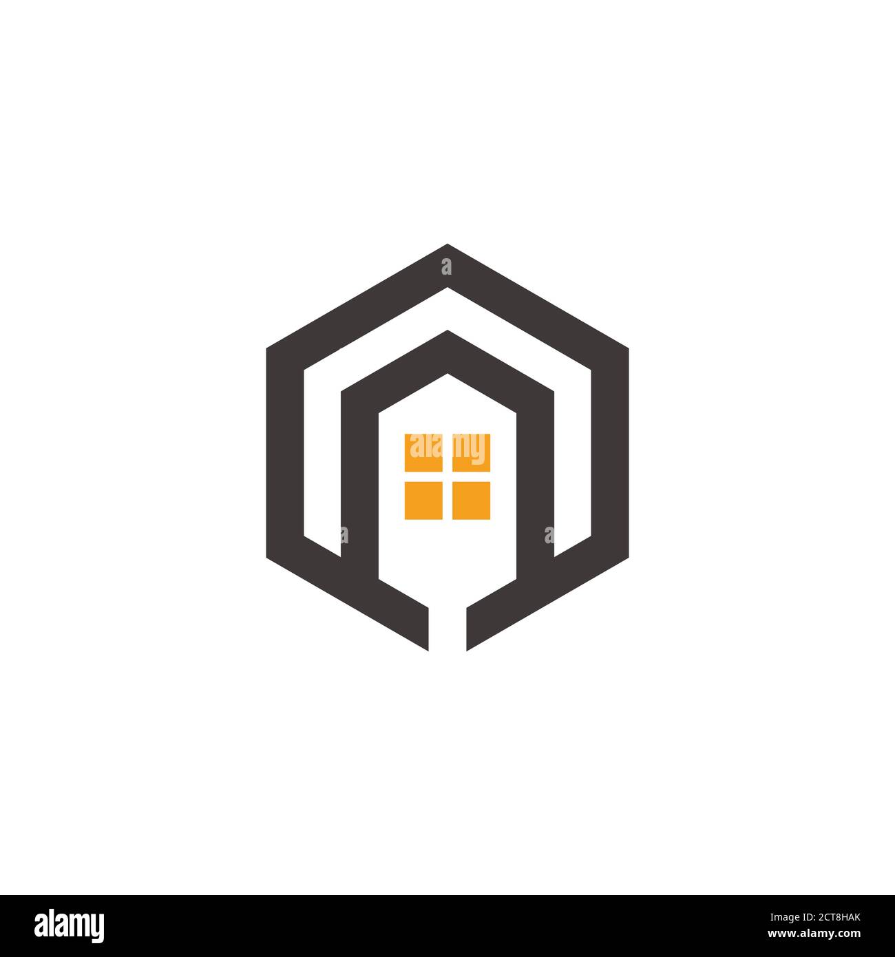simple letter A geometric home shape hexagonal logo vector Stock Vector ...