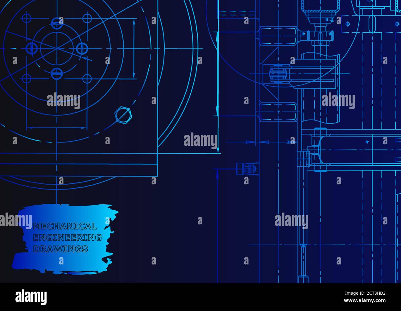 Vector engineering illustration. Computer aided design systems ...
