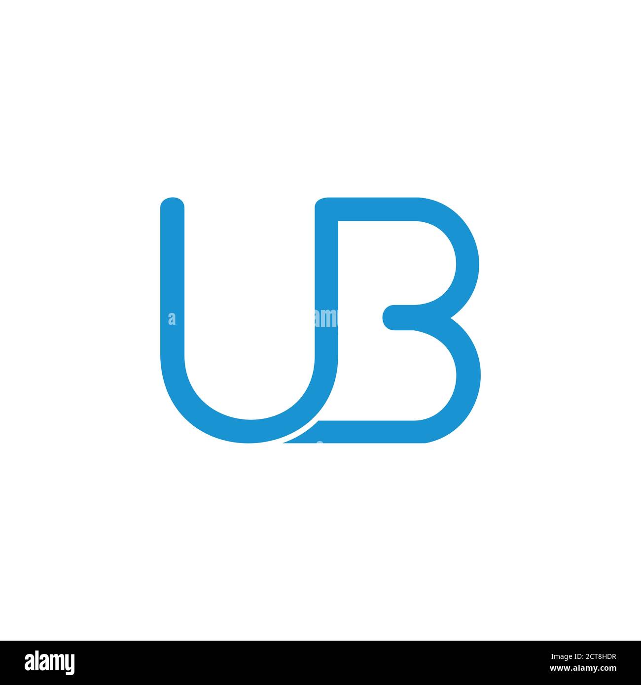 letters ub simple linked line logo vector Stock Vector Image & Art - Alamy