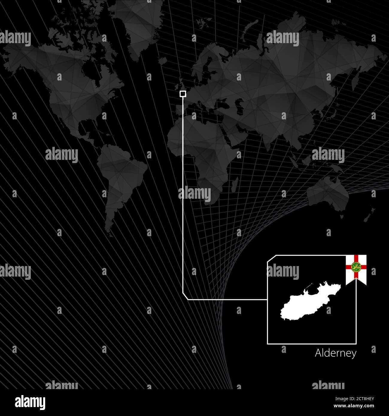 Alderney map hi-res stock photography and images - Alamy