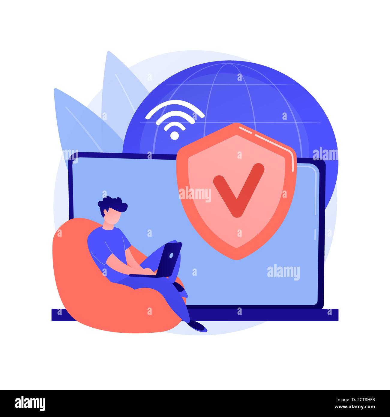 VPN access abstract concept vector illustration Stock Vector Image ...