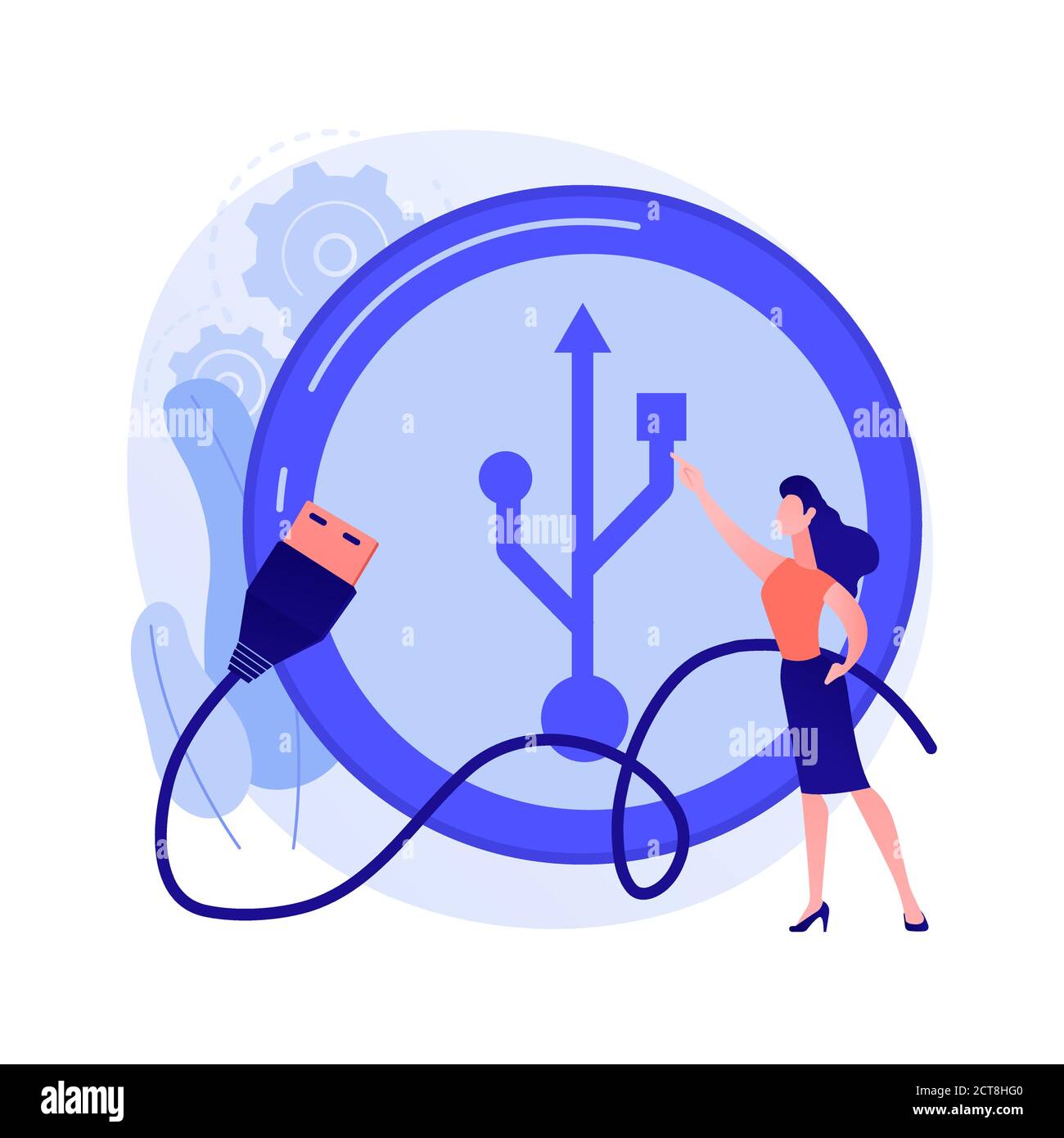 USB connection abstract concept vector illustration Stock Vector Image ...