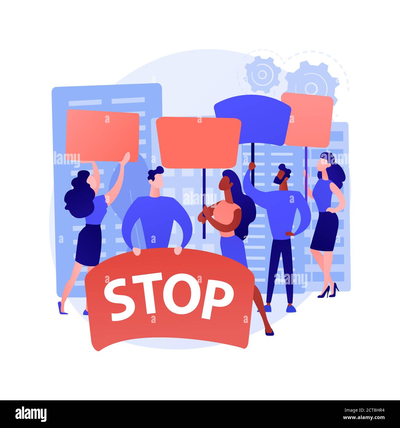 Mass protest abstract concept vector illustration Stock Vector Image ...