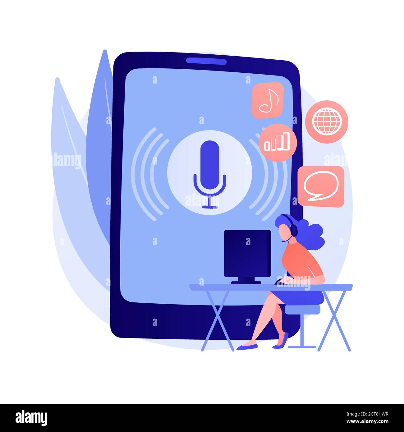 Podcast content abstract concept vector illustration Stock Vector Image ...