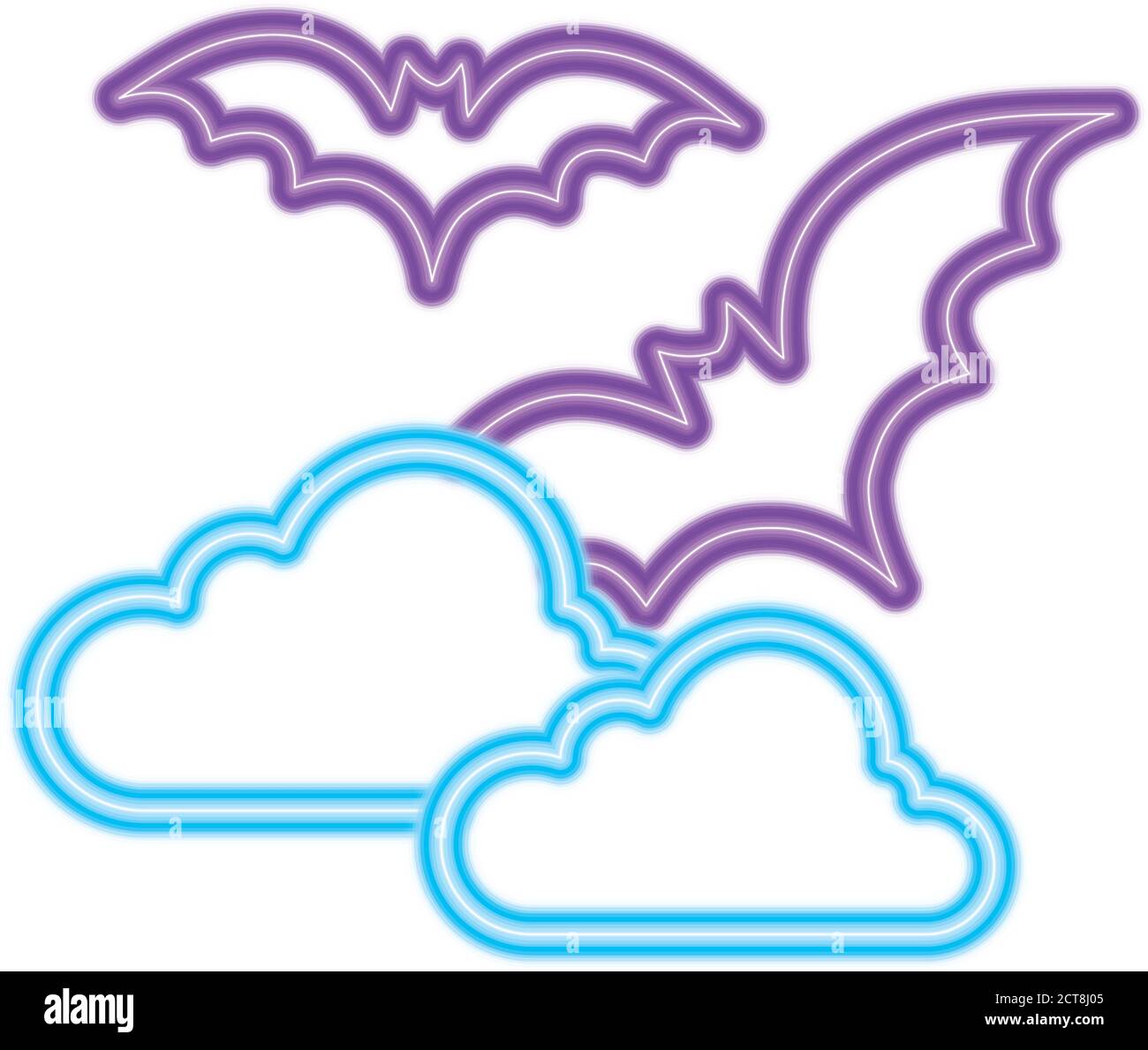 halloween bats with clouds vector design Stock Vector Image & Art - Alamy