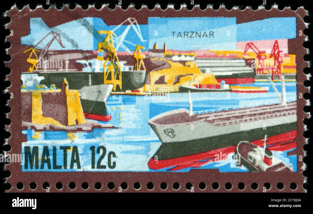 Postage stamp from Malta in the History of Maltese Industry series ...
