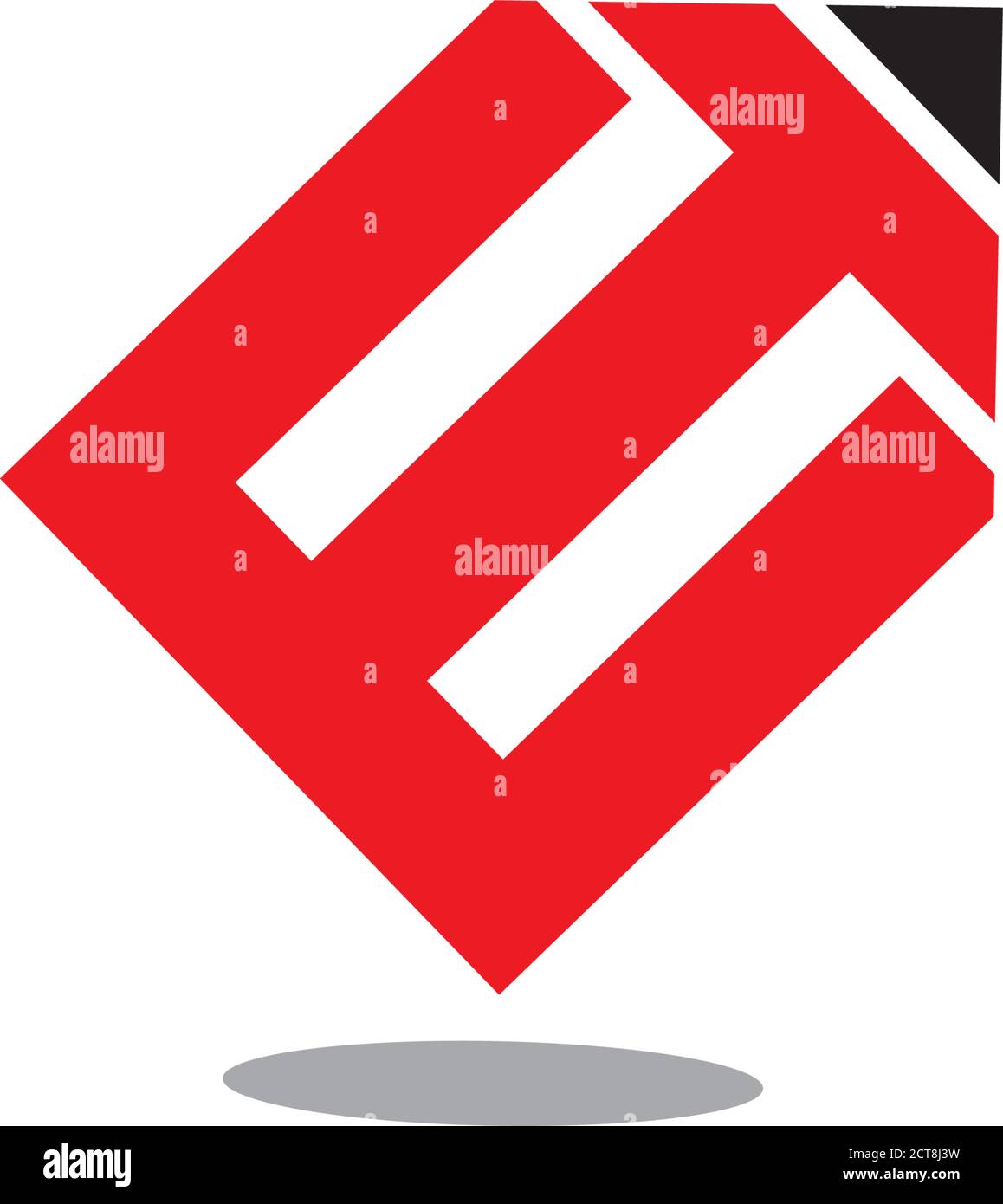 letter e education pen geometric design vector Stock Vector Image & Art ...