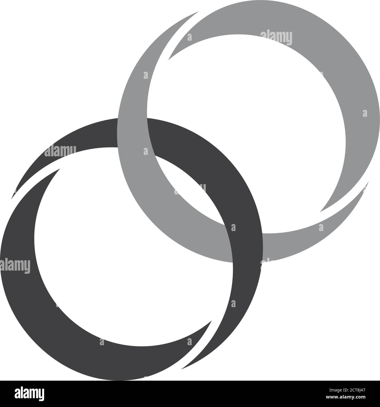 Linked Circle Colorful Object 3d Logo Vector Stock Vector Image And Art Alamy