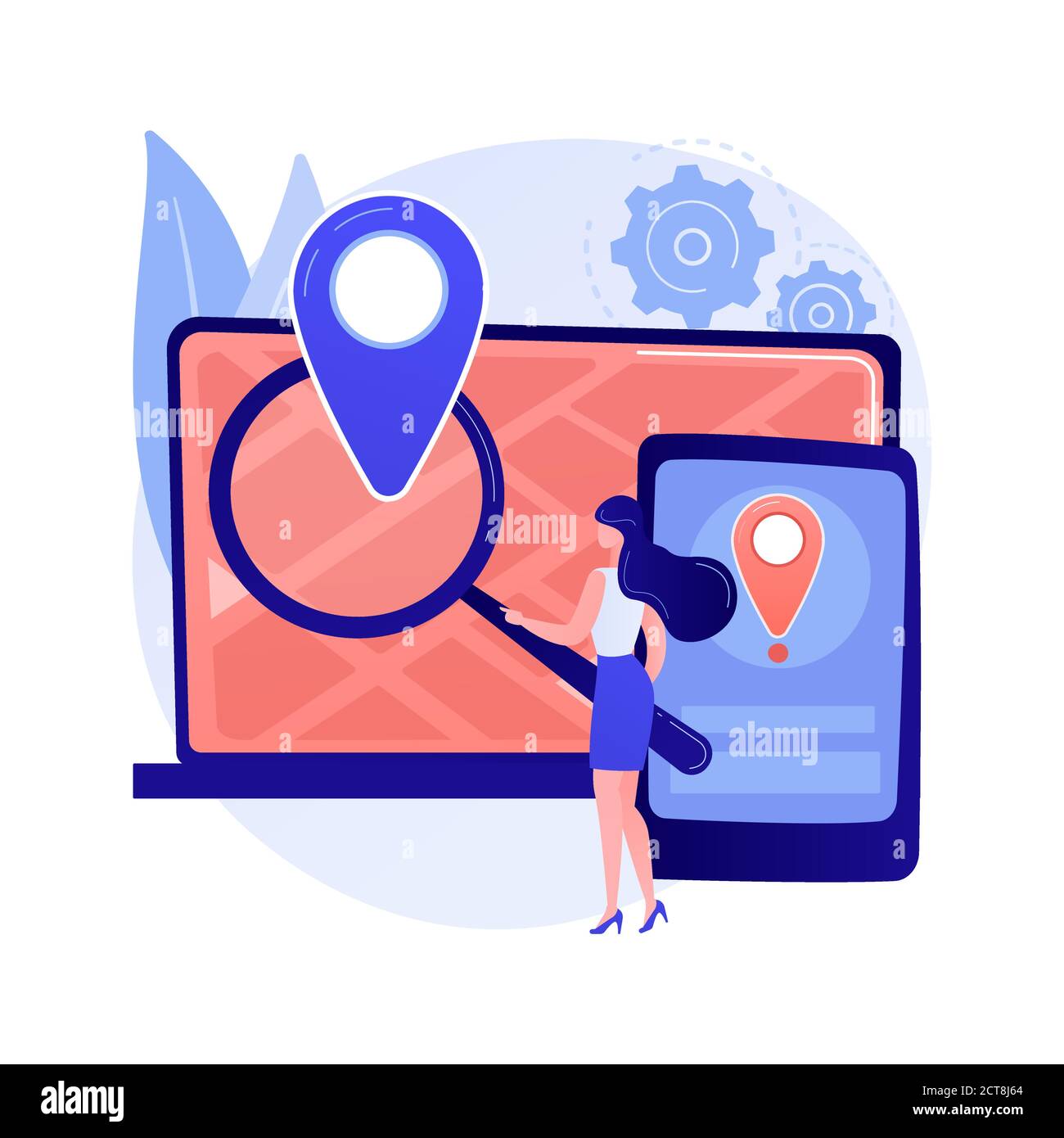 Cross-device tracking abstract concept vector illustration Stock Vector ...
