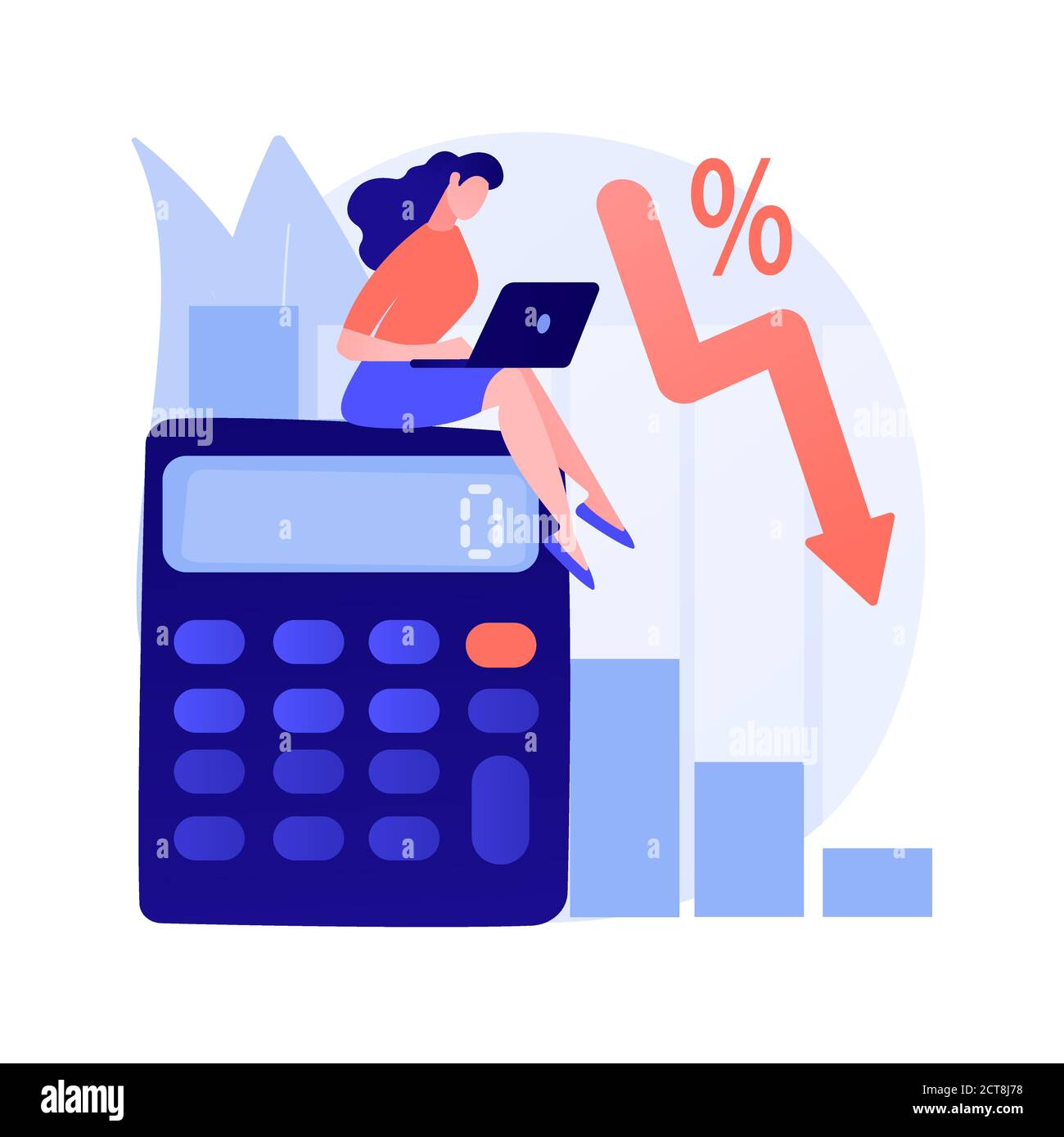 Calculating loss abstract concept vector illustration Stock Vector ...