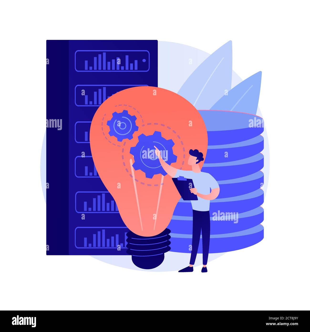 Innovative big data solutions abstract concept vector illustration ...