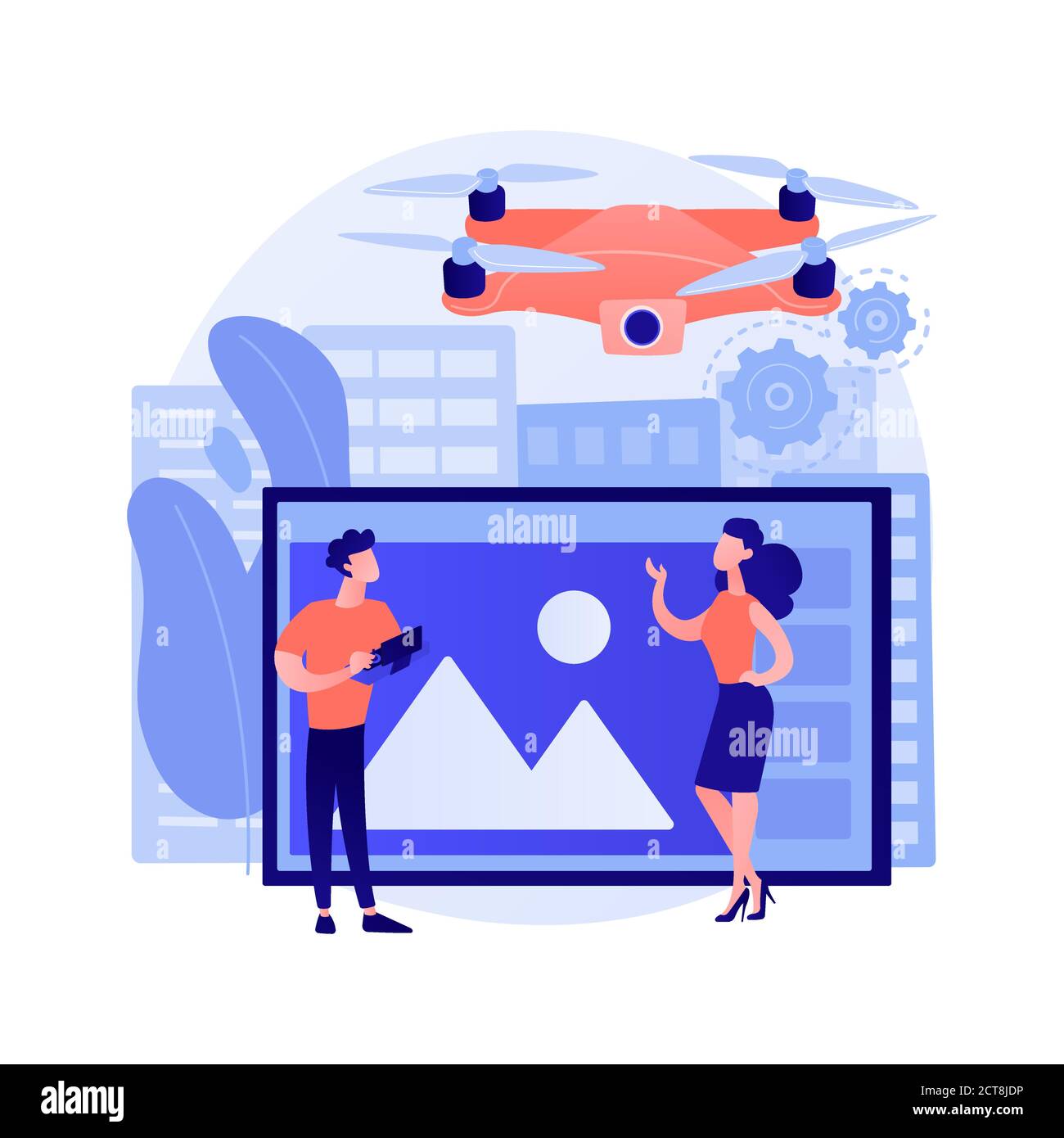 Aerial photography abstract concept vector illustration Stock Vector ...