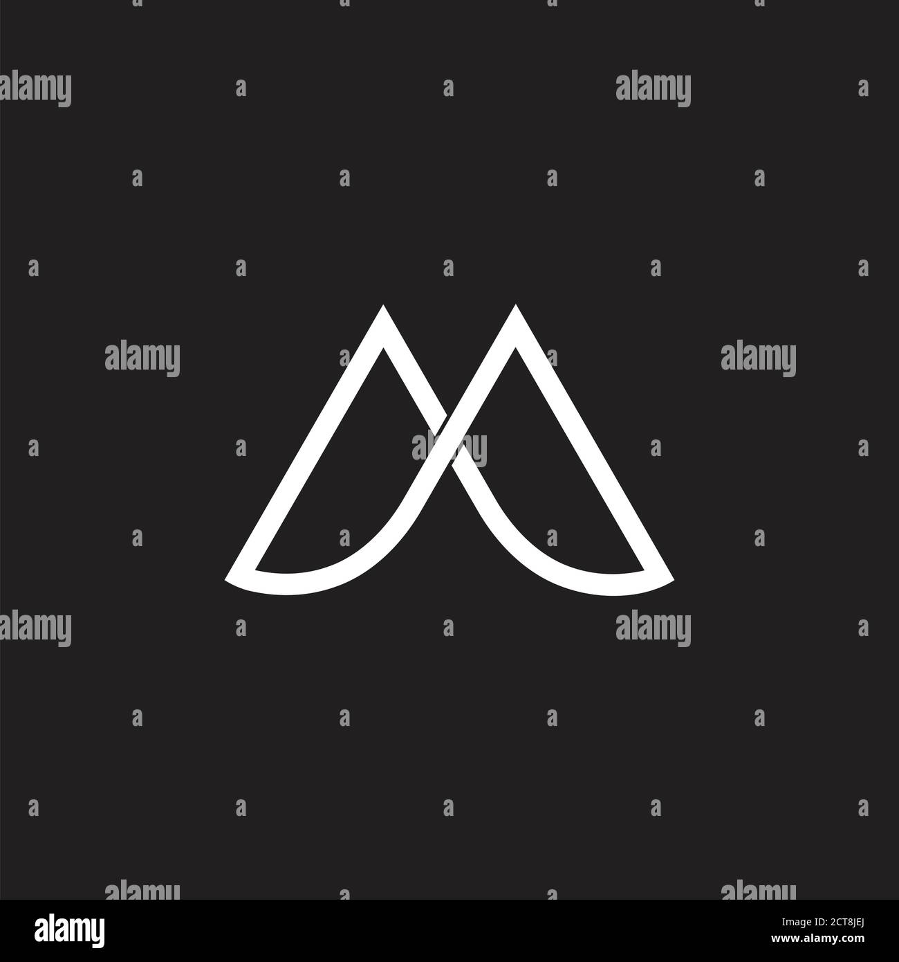 letter m infinity lines logo Stock Vector Image & Art - Alamy