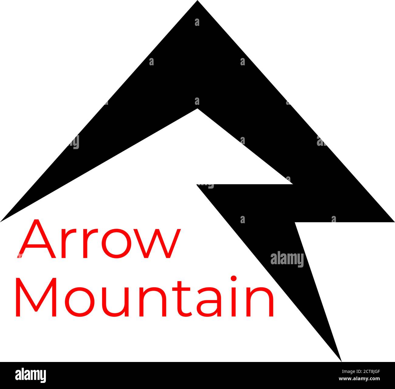 vector of mountain arrow simple geometric design concept Stock Vector ...